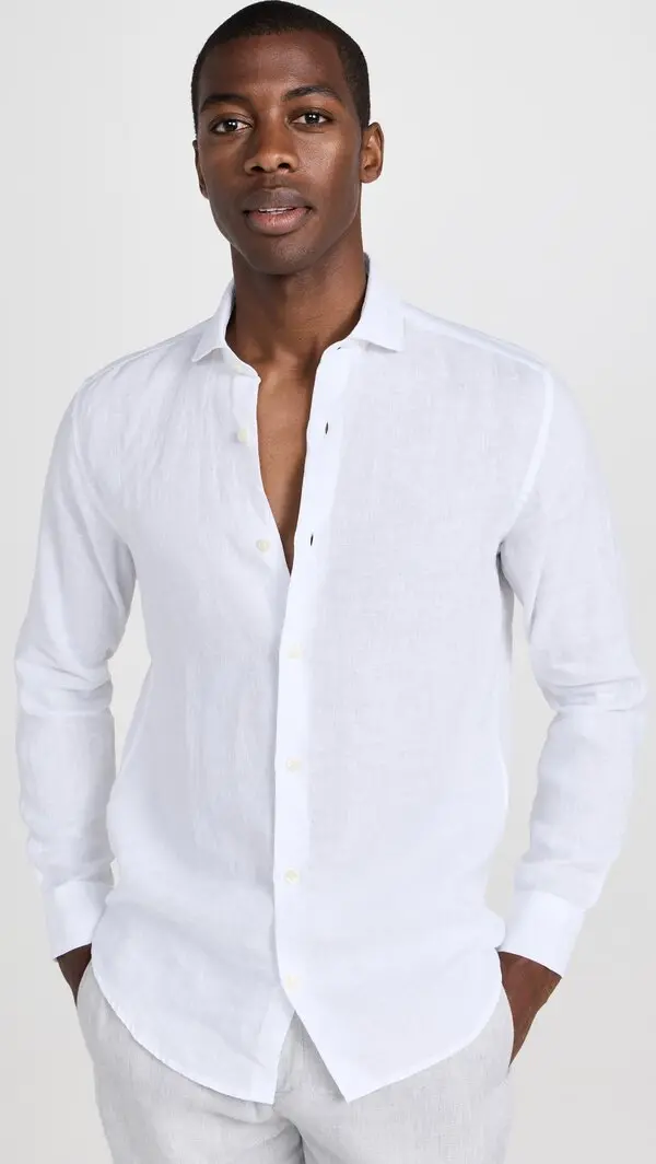 Frescobol Carioca Antonio Linen Shirt - White