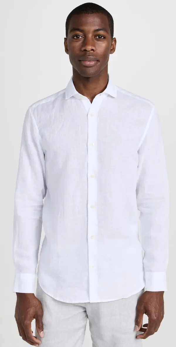 Frescobol Carioca Antonio Linen Shirt - White
