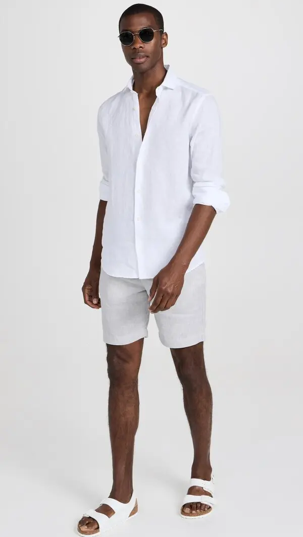 Frescobol Carioca Antonio Linen Shirt - White