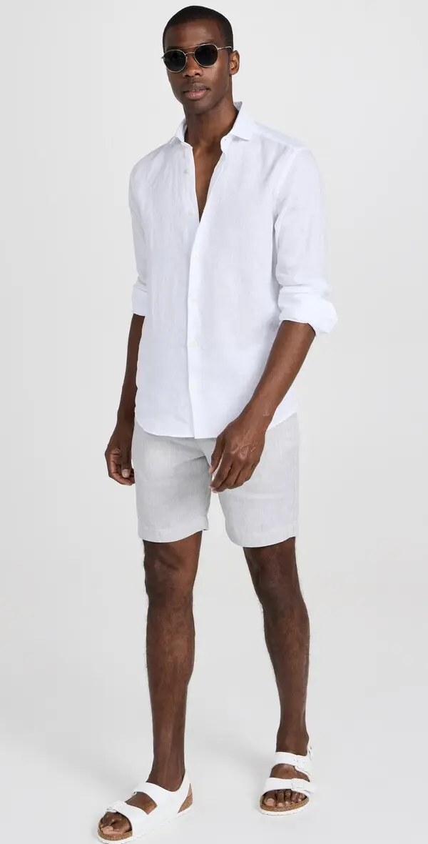 Frescobol Carioca Antonio Linen Shirt - White
