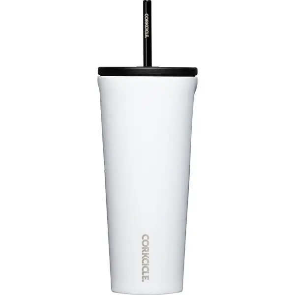 CORKCICLE 24-ounce Insulated Cup With Straw - Gloss White