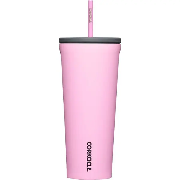 CORKCICLE 24-ounce Insulated Cup With Straw - Sun-soaked Pink