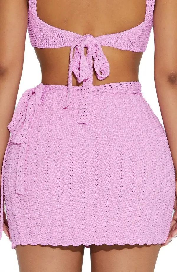 Naked Wardrobe Crochet Wrap Miniskirt