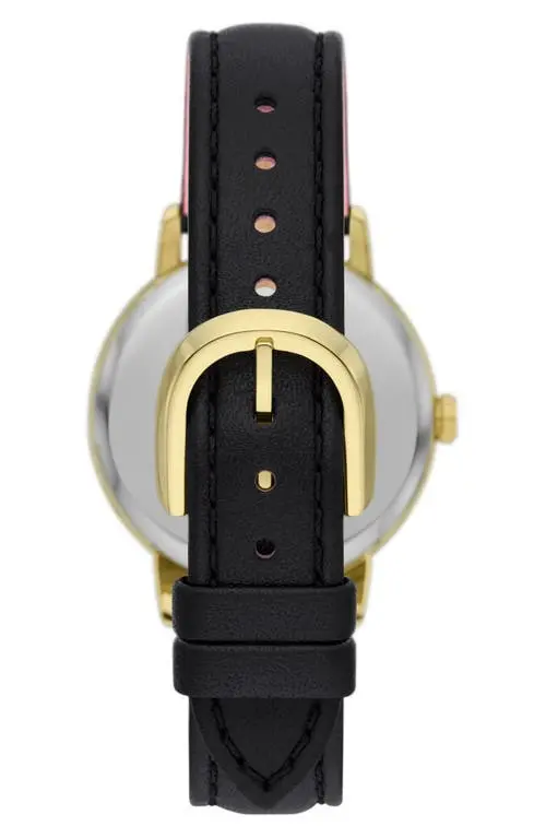 Kate Spade New York Metro Poodle Leather Strap Watch