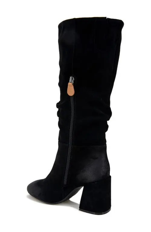Gentle Souls By Kenneth Cole Iman Slouch Boots - Black Suede