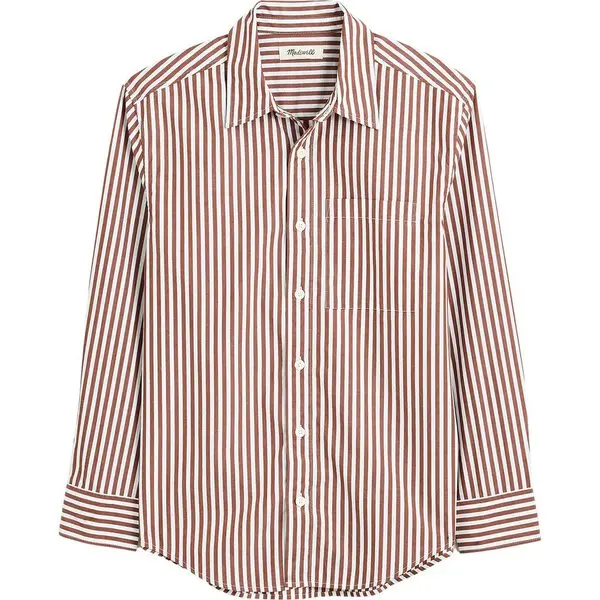 Madewell Big Easy Stripe Long Sleeve Cotton Button-up Shirt