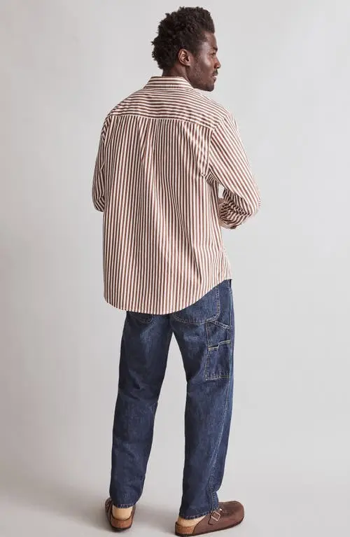 Madewell Big Easy Stripe Long Sleeve Cotton Button-up Shirt