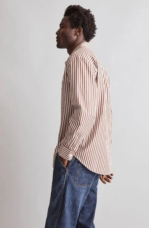 Madewell Big Easy Stripe Long Sleeve Cotton Button-up Shirt