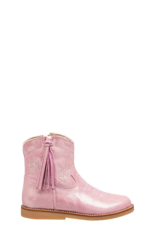 ELEPHANTITO Hannah Leather Cowboy Boots - Metallic Pink