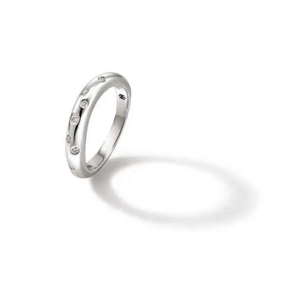 John Hardy Surf Ring With Diamonds - Sterling Silver