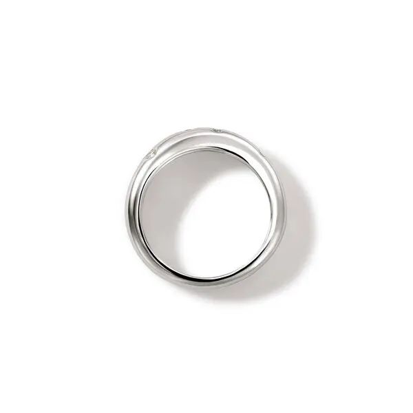 John Hardy Surf Ring With Diamonds - Sterling Silver