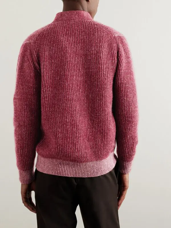 Loro Piana Sey Ribbed Cashmere And Silk-blend Cardigan