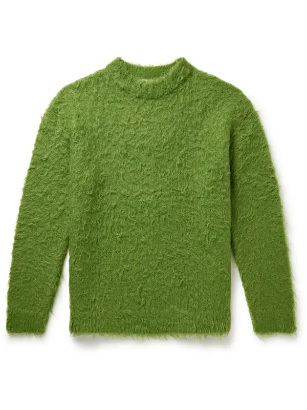 Acne Studios Brushed-Knit Sweater In Green - 50% Off | Editorialist
