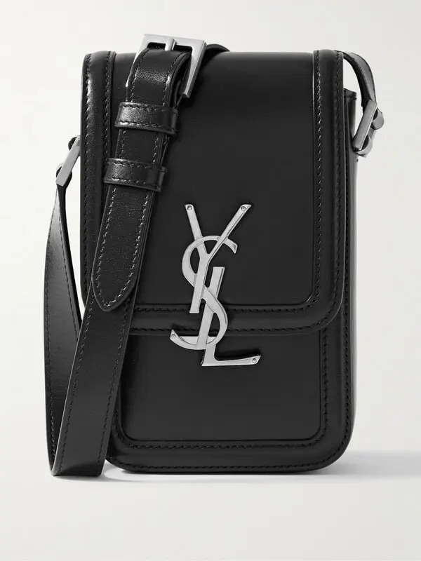 Saint Laurent Solferino Mini Leather Messenger Bag - Black