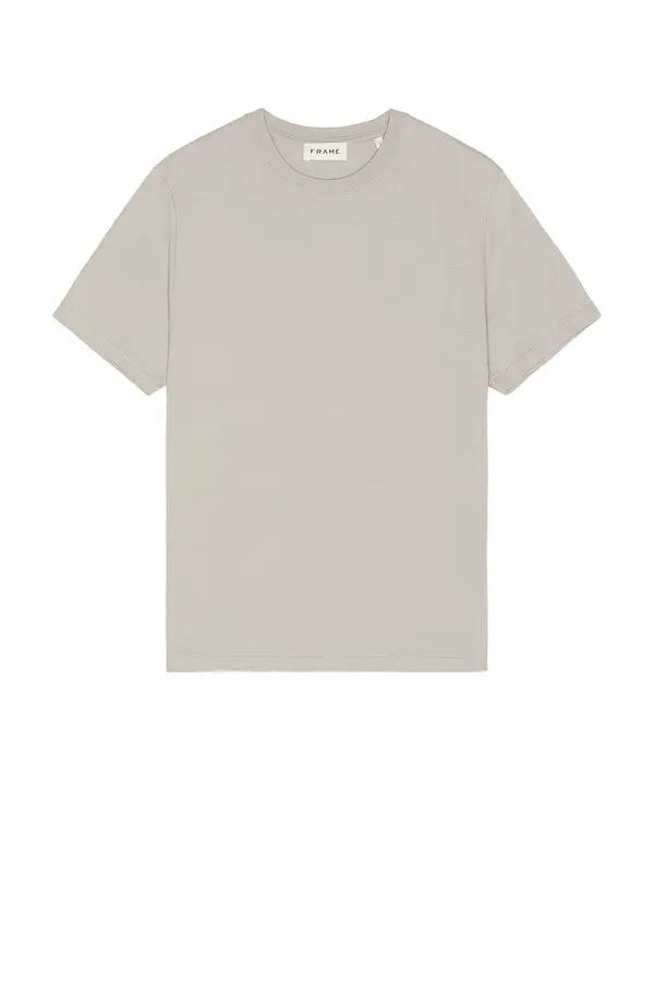 FRAME Duo Fold Tee In Black - Cloud Grey