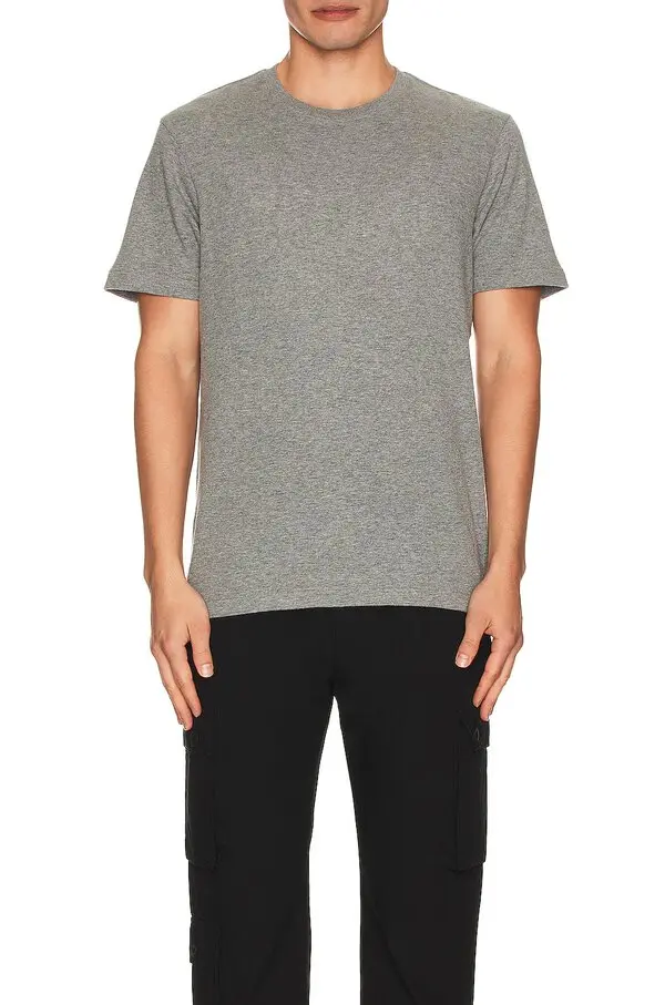 FRAME Duo Fold Tee In Grey - Heather Grey