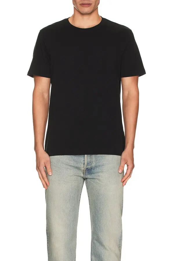 FRAME Duo Fold Tee In Black - Noir