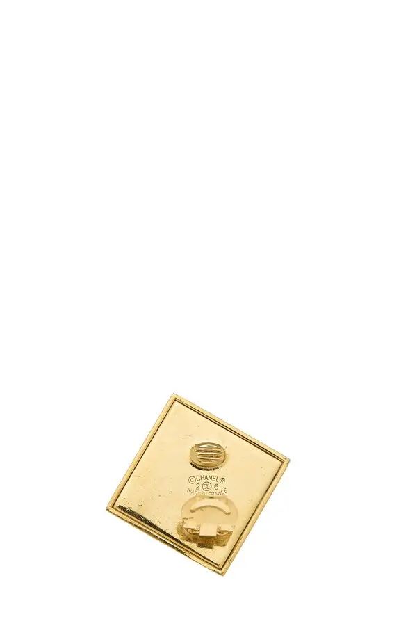 Chanel Cc Square Clip-on Earrings