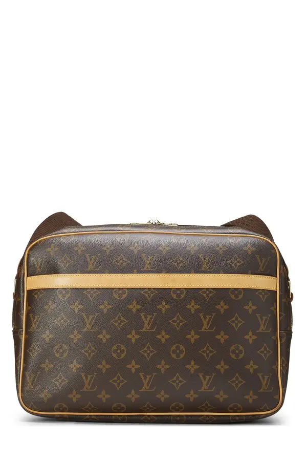 LOUIS VUITTON Monogram Reporter Messenger Bag - Brown