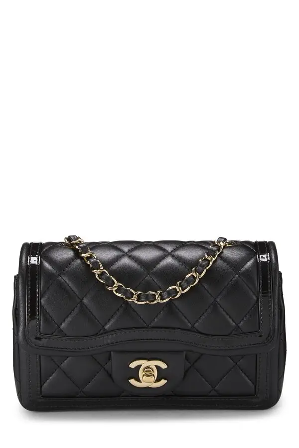 Chanel Quilted Lambskin Half Flap - Black