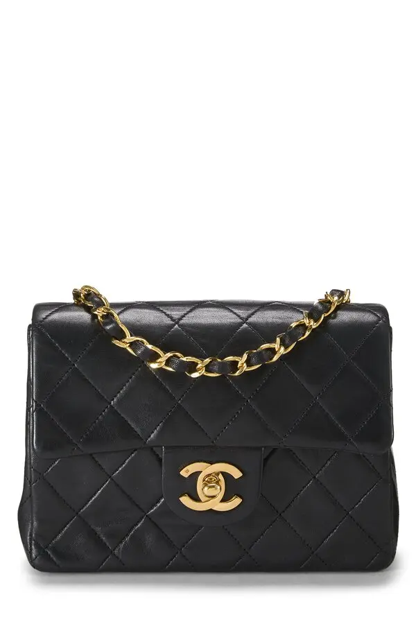 Chanel Quilted Lambskin Half Flap - Black