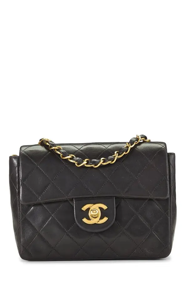Chanel Quilted Lambskin Half Flap - Black