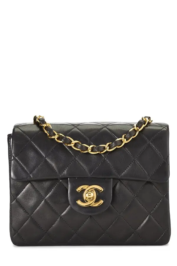 Chanel Quilted Lambskin Half Flap - Black