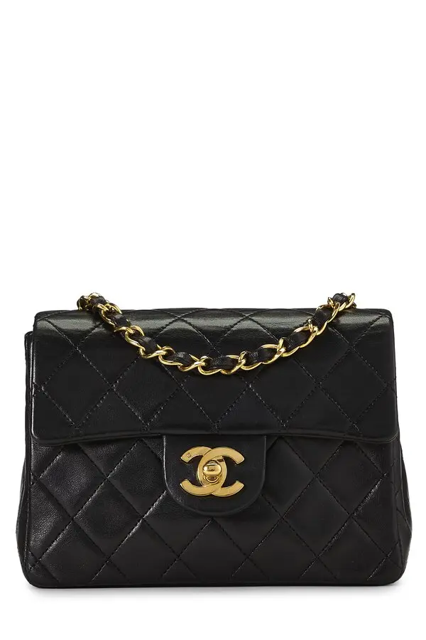 Chanel Quilted Lambskin Half Flap - Black