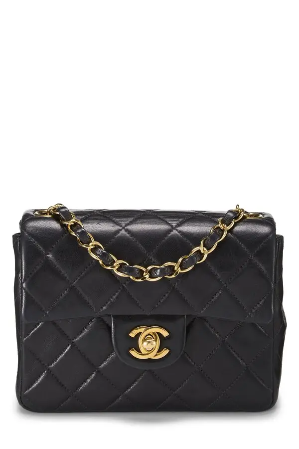 Chanel Quilted Lambskin Half Flap - Black