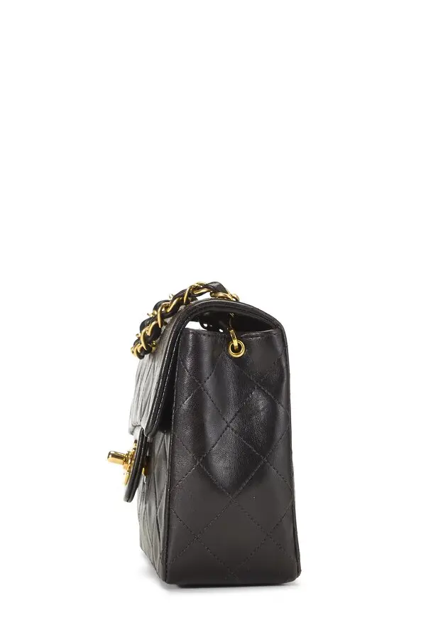 Chanel Quilted Lambskin Half Flap - Black