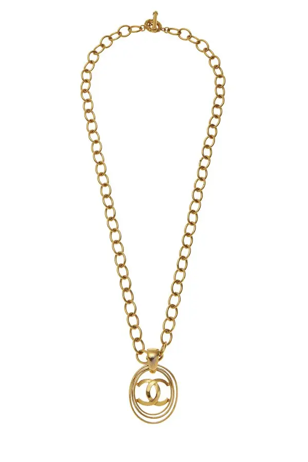 Chanel Cc' Ring Chain Necklace