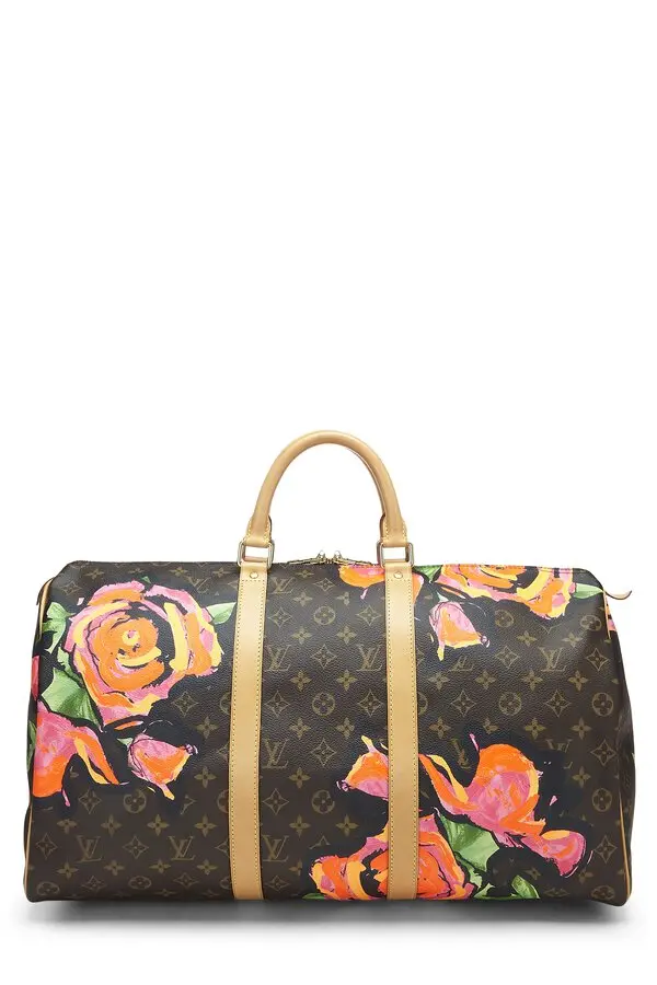 LOUIS VUITTON Stephen Sprouse Monogram Roses Keepall 50 - Brown