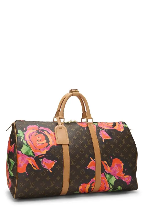 LOUIS VUITTON Stephen Sprouse Monogram Roses Keepall 50 - Brown