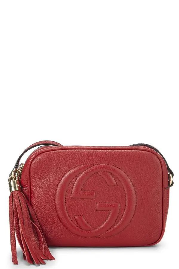 Gucci Grained Leather Soho Disco Bag - Red