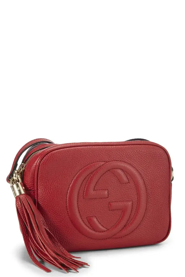 Gucci Grained Leather Soho Disco Bag - Red