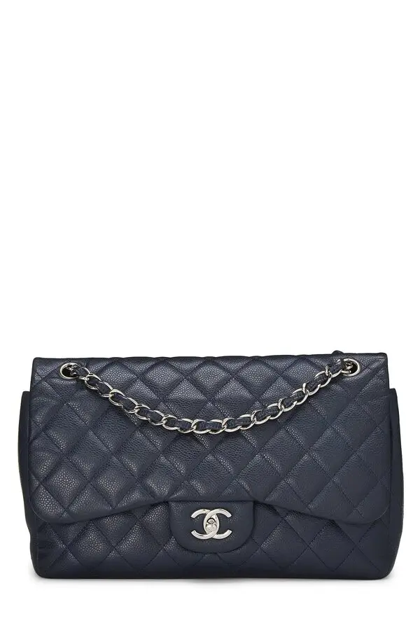 Chanel Quilted Caviar Classic Double Flap Shoulder Bag