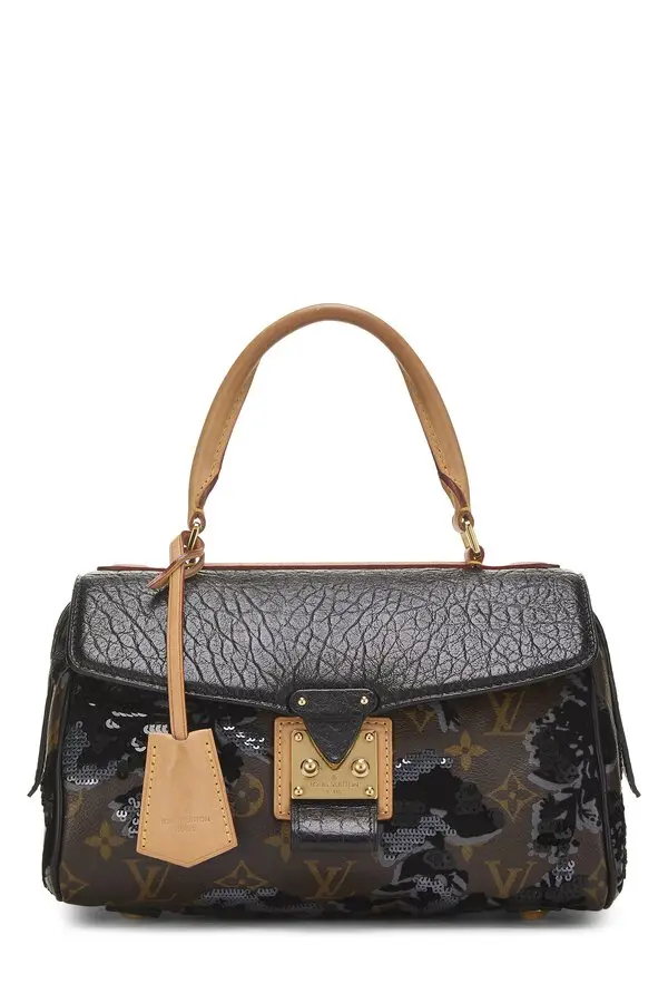 LOUIS VUITTON Monogram Fleur De Jais Carrousel Bag - Brown