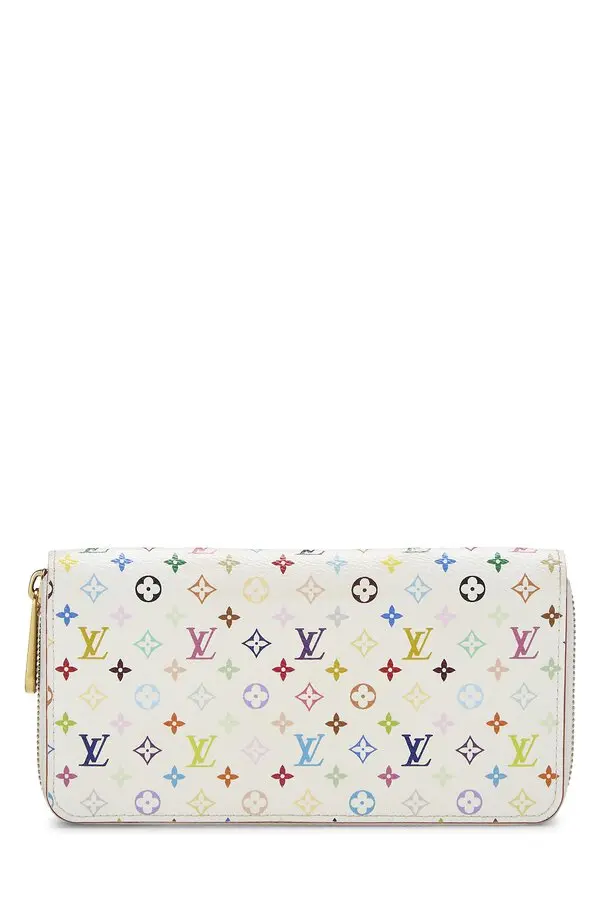 LOUIS VUITTON Takashi Murakami X Monogram Multicolore Zippy Continental - White