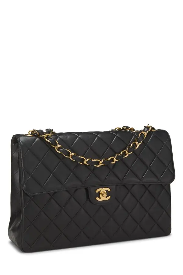Chanel Quilted Lambskin Half Flap Shoulder Bag
