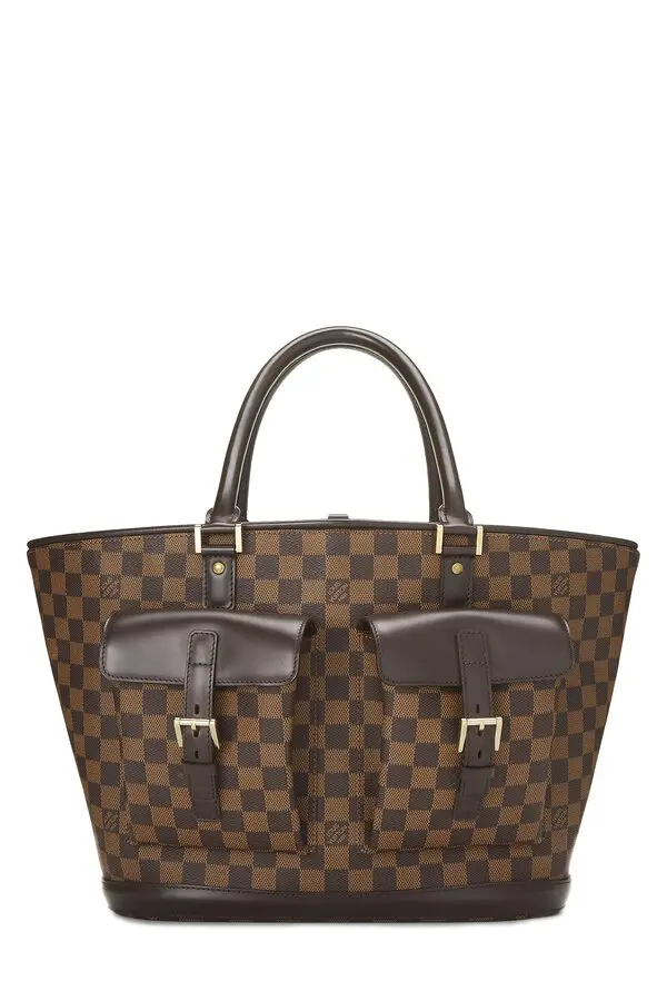 LOUIS VUITTON Damier Ebene Manosque Tote - Brown