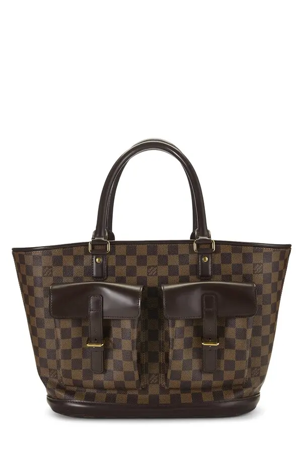 LOUIS VUITTON Damier Ebene Manosque Tote - Brown