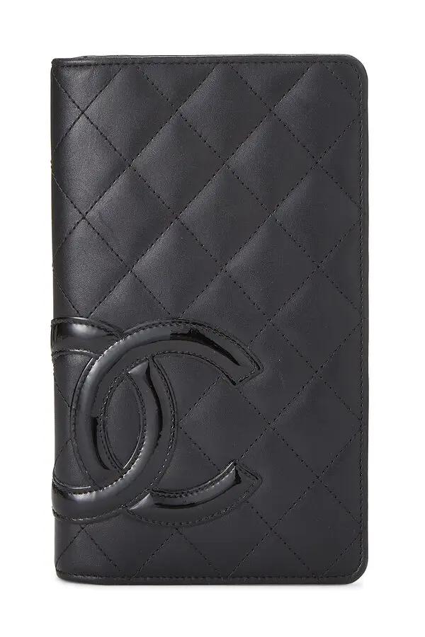 Chanel Quilted Calfskin Cambon Wallet - Black