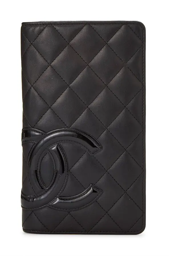 Chanel Quilted Calfskin Cambon Wallet - Black
