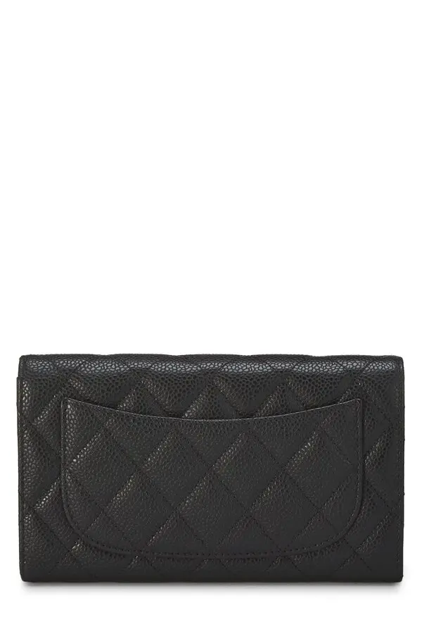 Chanel Caviar Classic Flap Wallet - Black