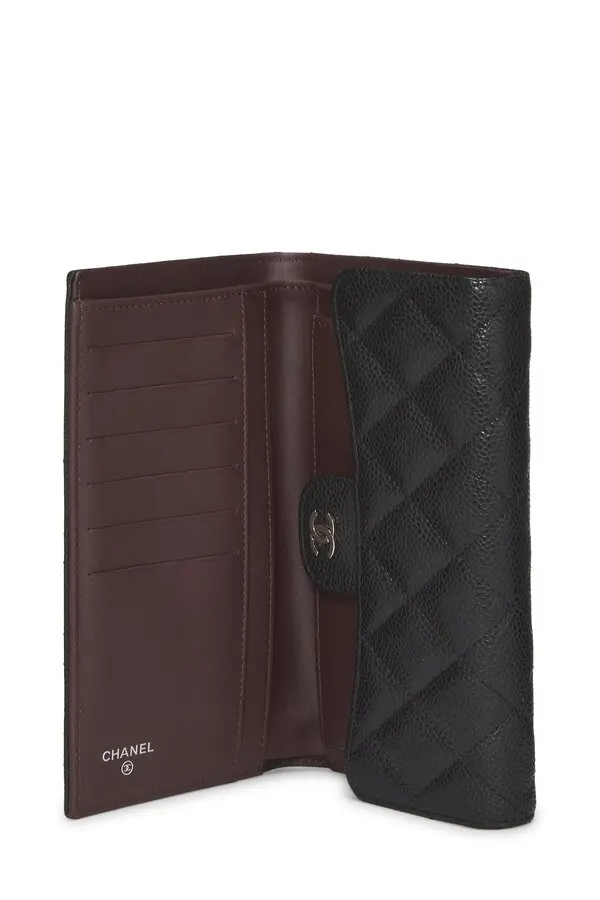 Chanel Caviar Classic Flap Wallet - Black