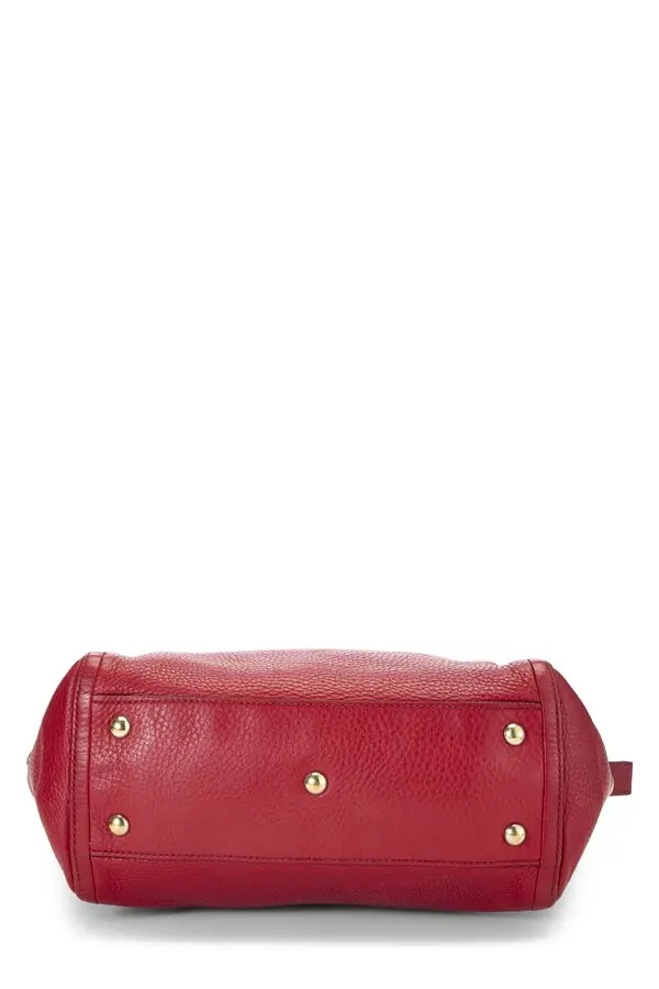 Gucci Grained Leather Soho Top Handle Tote Bag - Red | Editorialist