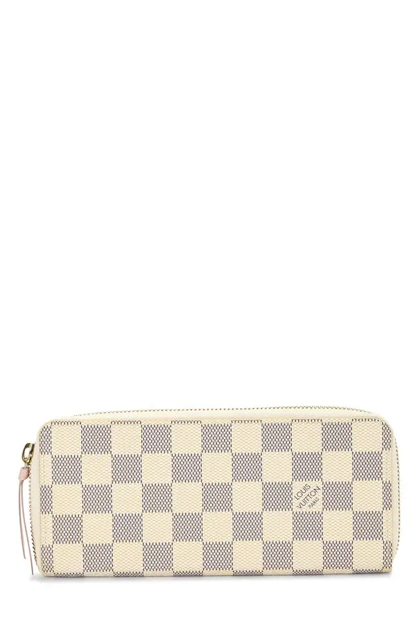 LOUIS VUITTON Damier Azur Clemence Wallet - Pink
