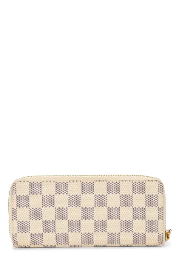 LOUIS VUITTON Damier Azur Clemence Wallet - Pink