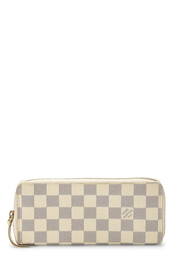 LOUIS VUITTON Damier Azur Clemence Wallet - Pink