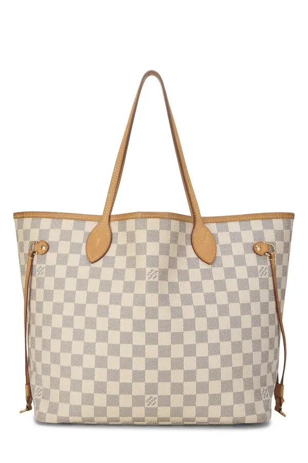 LOUIS VUITTON Damier Azur Tote - White